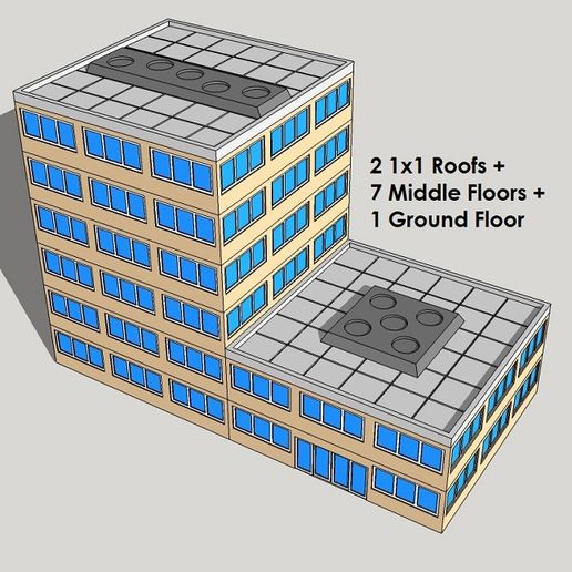 🎲 6mm Modular Modern Blocks System・ 3D File for 3D printing・Cults