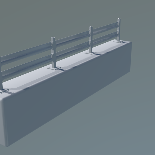 🛣️ Realistic Concrete Guardrail – 3D Print Model (STL)・ STL File for 3D ...