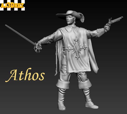 STL file THE 3 MUSKETEERS "ATHOS". 📚 ・3D printable model to download・Cults