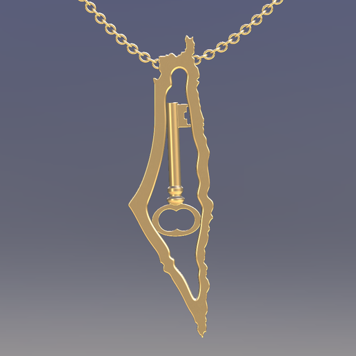 🗺️ Map of Palestine with the Palestinian Key in the center・Free STL ...