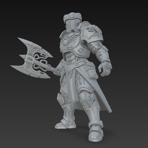 🦸 3D Printable Armored Sentinel: Mighty Warrior Figure – Symbol of ...