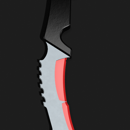 🔫 primitive futuristic karambit・ STL File for ・Cults