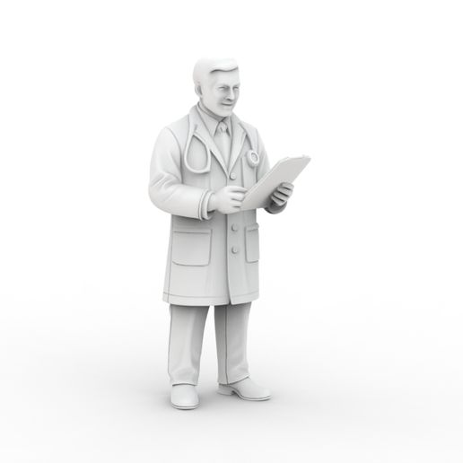 🩺 Doctor with Clipboard 3D Printable 3D print model・ STL File for 3D ...
