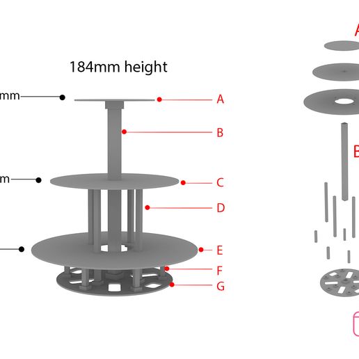🧹 Toys layer display stand・ 3D File for 3D printing・Cults
