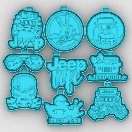🪔 Jeep bundle pack 3 - freshie mold - STL for silicone mold・ STL File ...