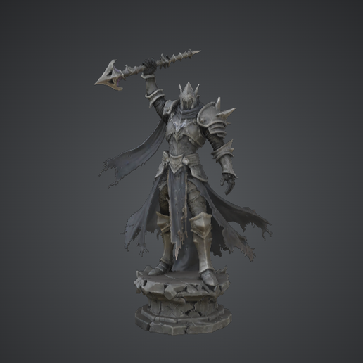 👽 Dark Warlord – Corrupted Knight with Spiked Mace 3D Printable ...