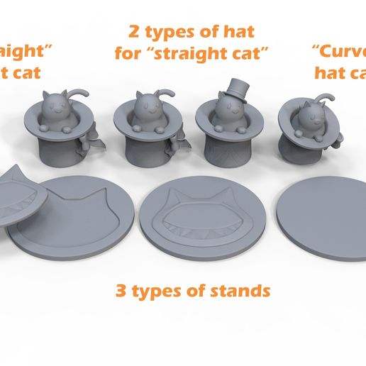 🎩 Lyney's hat cat fanart figurine・ 3D File for ・Cults