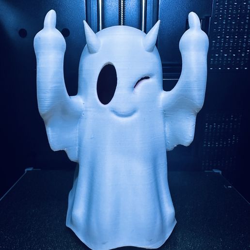 STL file Spicy Ghost Middle Finger Devil 👻 ・3D printable design to ...