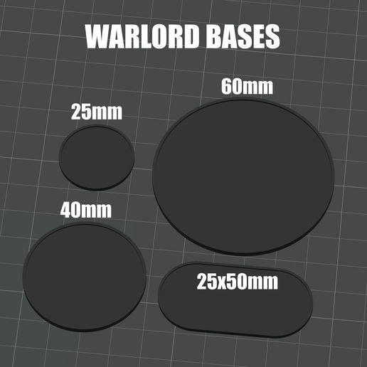 🔩 WARLORD BASES FOR BOLT ACTION・ STL File for 3D printing・Cults