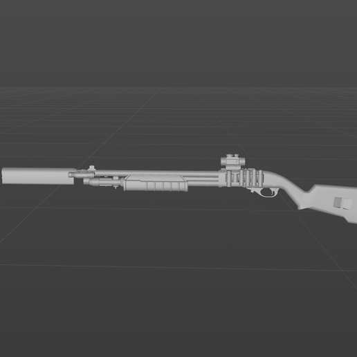 🗺️ American Remington M870 shotgun-2 digital model・ OBJ File for 3D ...