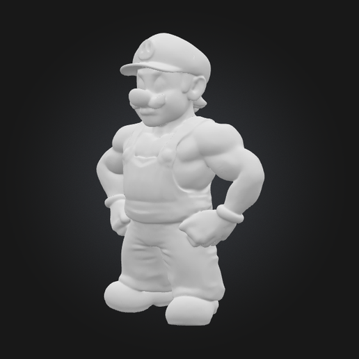 OBJ file Super Mario with muscles 🦸 ・Model to download and 3D print・Cults