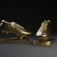 👢 Golden Boot Trophy : Soccer Cleat Trophy・Free OBJ File for 3D ...