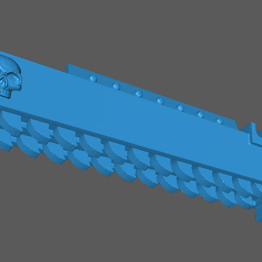 🔫 Chainsword bayonet for assault cannon・Free STL File for ・Cults