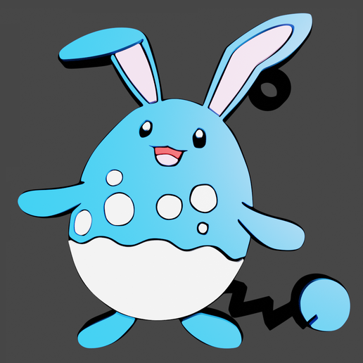 STL file keychain azumarill/llavero azumarill 🗝️ ・Template to download ...