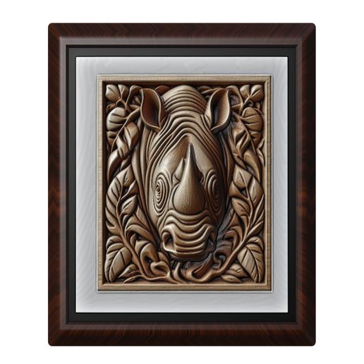 🦏 Rhinoceros animal wall art relief wall decor・Arquivo 3D para ・Cults