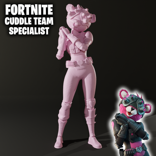 STL file Cuddle Team Specialist Inspired SKIN FORTNITE FIGURE ・3D ...