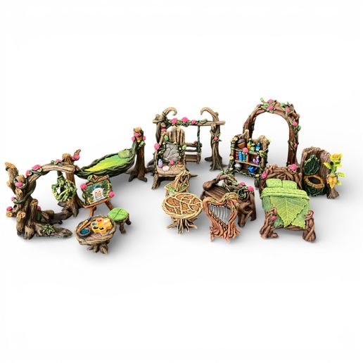 🪵 Wood Elves Furniture・ STL File for 3D printing・Cults