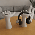 📁 Hand-Shaped 3D Holder – STL File for Headphones Candles・ STL File for ...
