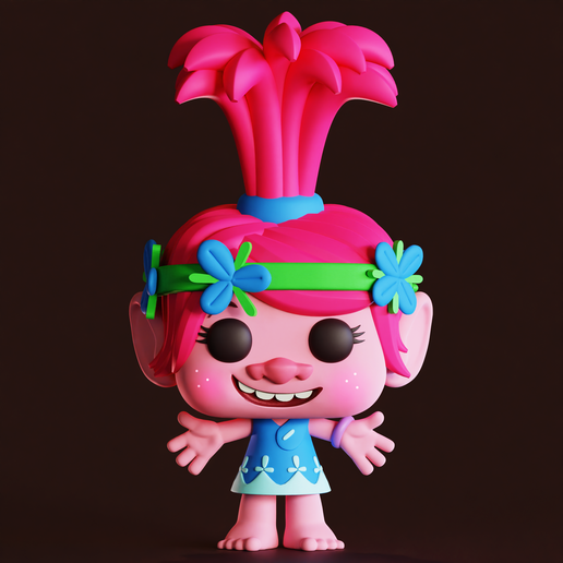 👸 Princess Poppy - Trolls - Poppy・ STL File for 3D printing・Cults