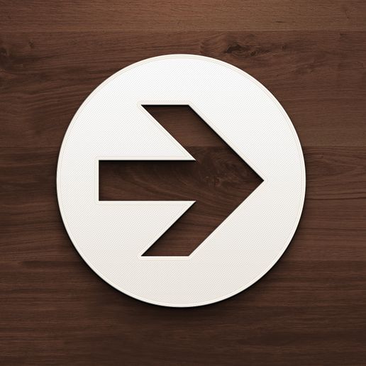 🏹 Modern Directional Arrow Sign - Clean Minimalist Design・ 3D File for ...