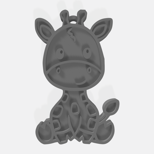 🦒 Giraffe Keychain - Safari・ STL File for 3D printing・Cults