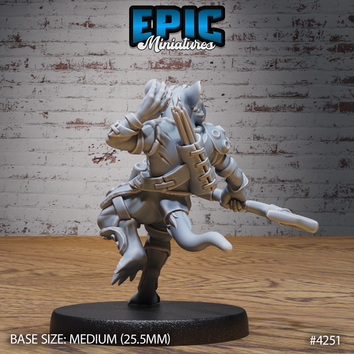 3D file Rat Folk Tribe Archer ‧ DnD Miniature ‧ Tabletop Miniatures ...