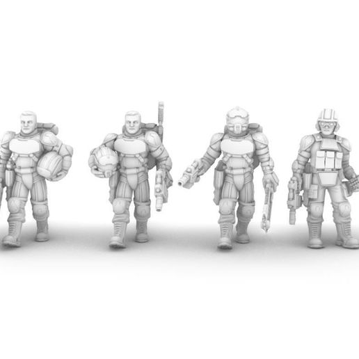 🧑‍ ️ 28mm Modular Mech Pilot On Foot・ 3D File for 3D printing・Cults