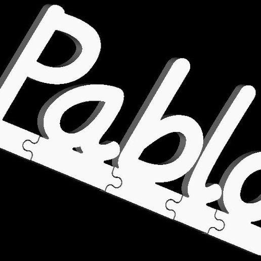 🪞 Name PABLO letters・Free STL File for 3D printing・Cults