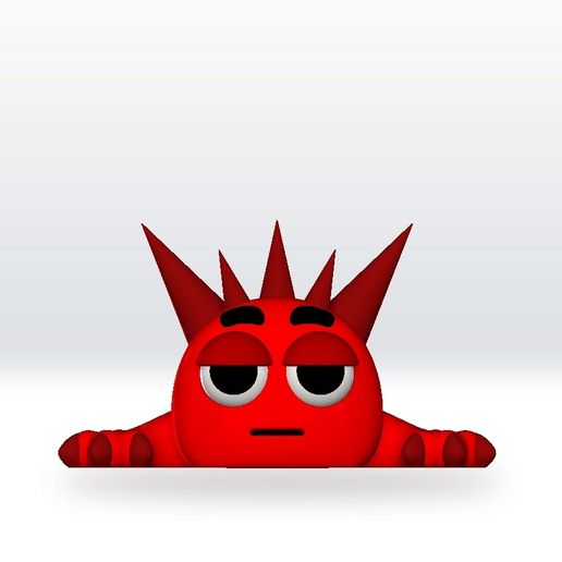 STL file Red Sprunki Flexi Articulated STL 3D Model Character Fanart 🦸 ...