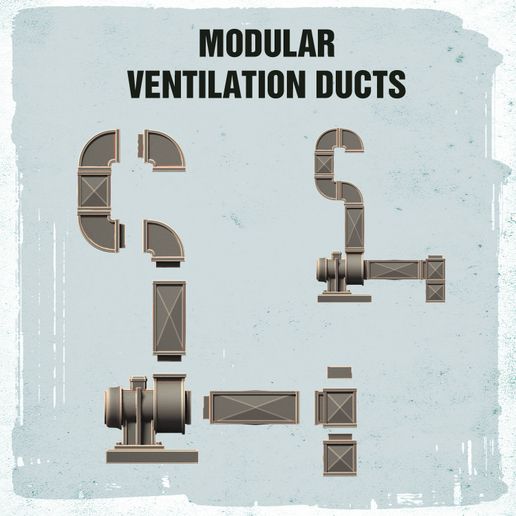 🥼 Ventilation duckts | terrain | scatter・ 3D File for 3D printing・Cults