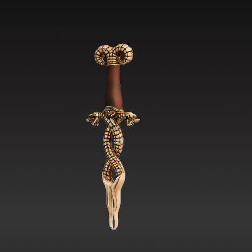🐍 Conan the barbarian snake knife・ STL File for 3D printing・Cults