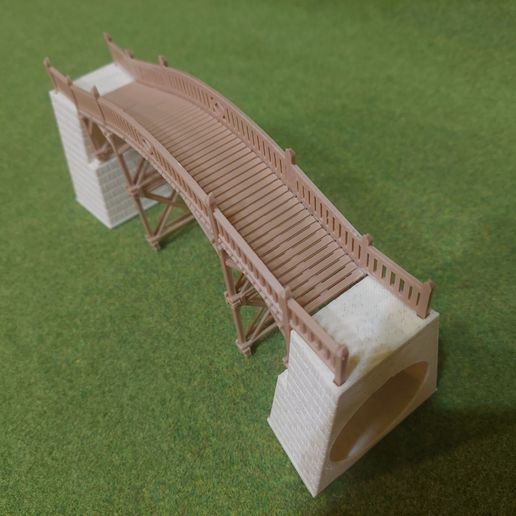 🪵 [ZM H0 scale] Wooden arched footbridge (FDM)・ STL File for 3D ...