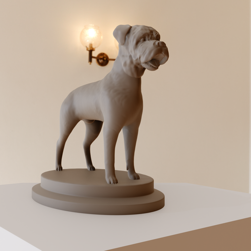 STL file boxer standing mouth open stl 👄 ・3D printing design to ...