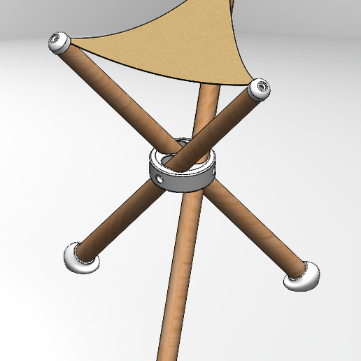 🪵 3D Printed WOODEN TRIPOD・ STEP File for 3D printing・Cults