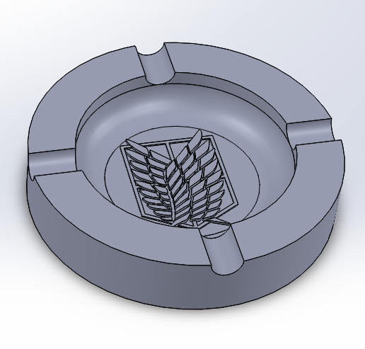 STL file Attack On Titan Ashtray 💬 ・3D printing idea to download・Cults