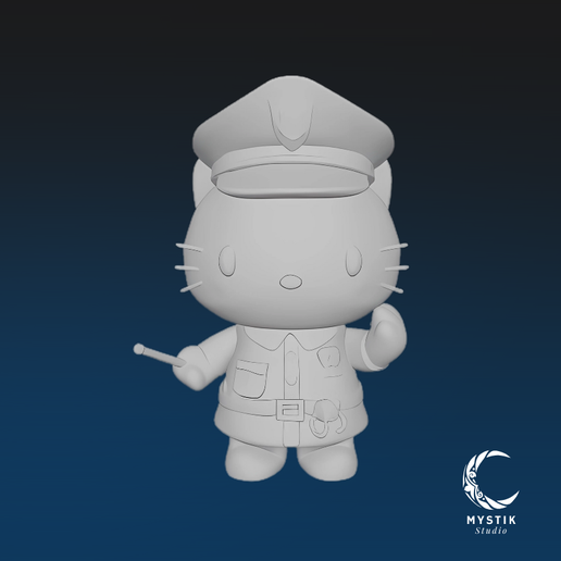 Hello Kitty Police - The Cutest Cat in Official Version 👮‍♀️🚓・ STL File ...