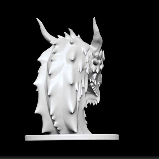 STL file Dragon Bust 3D Print Model - Mythical Creature STL File ...