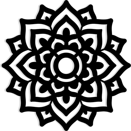 🎨 Simplified mandala design - 2D/3D Wall Art STL+SVG For CNC Router ...