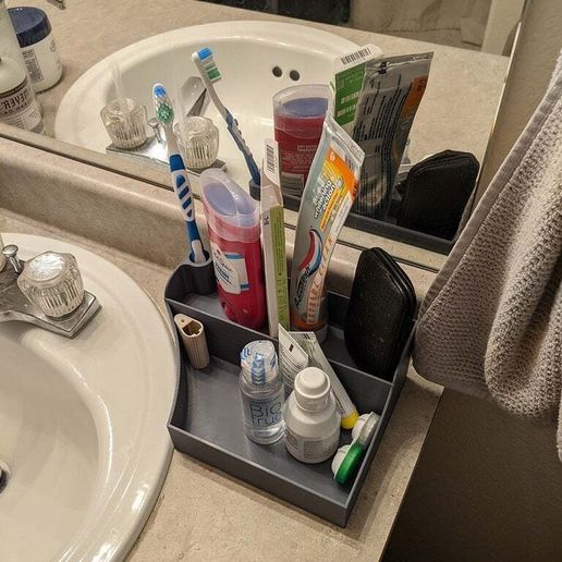 🛁 Bathroom Caddy・Free STL File for ・Cults