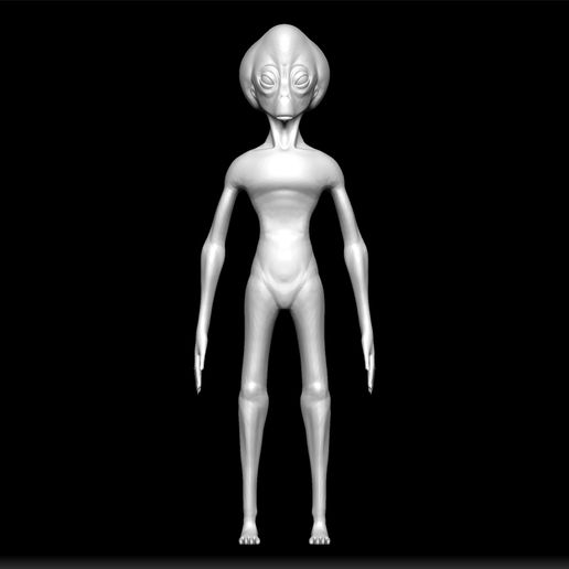 STL file Alien Model - Sci-Fi Alien STL - Extraterrestrial Figure 3D ...