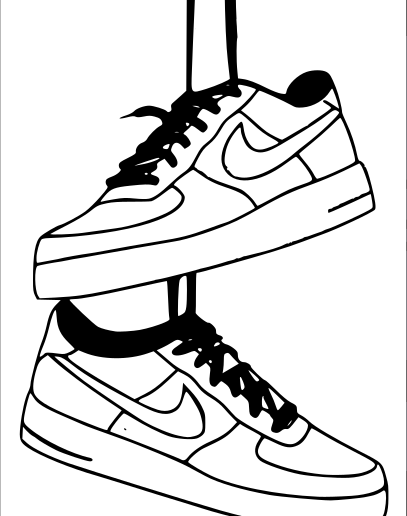 jordan tennis shoes coloring pages