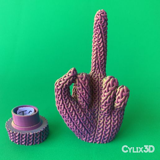🖕 Crochet Middle Finger With Secret Compartment・ STL File for 3D ...