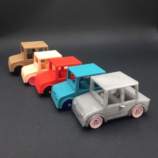 Free STL file Toy car - with functional wheels 🚗 ・3D printing design to ...