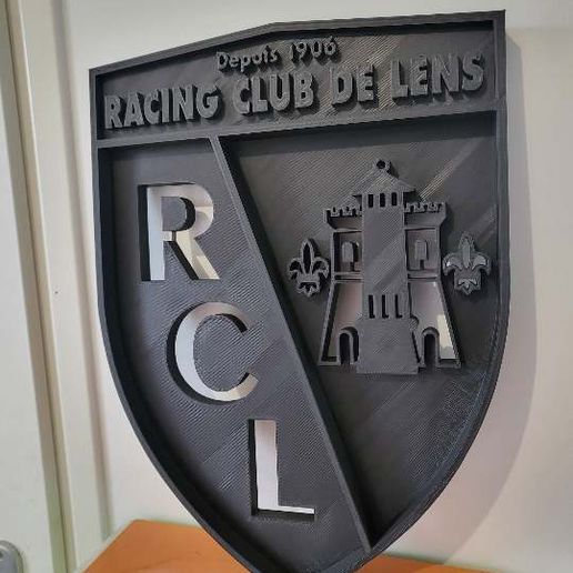 arquivo STL Escudo del equipo de fútbol RC Lens 🪞 ・design para ...