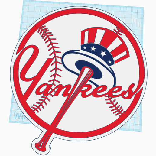 🆕 New York Yankees Wall Logo - 2 sizes・ STL File for ・Cults
