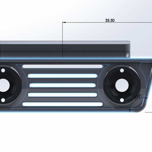 🪨 RC Rock Crawler Front Grill to suit capra light buckets・ STL File for ...