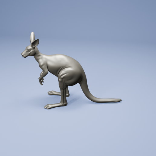 🦘 Realistic Standing Kangaroo 3D Model STL – Australian Wildlife ...
