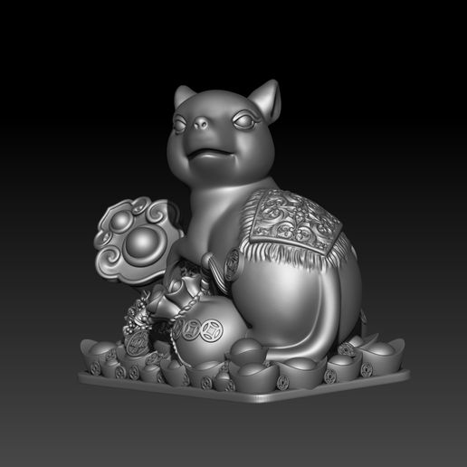 STL file Zodiac Rat 3D print model 🐀 ・3D printable model to download・Cults