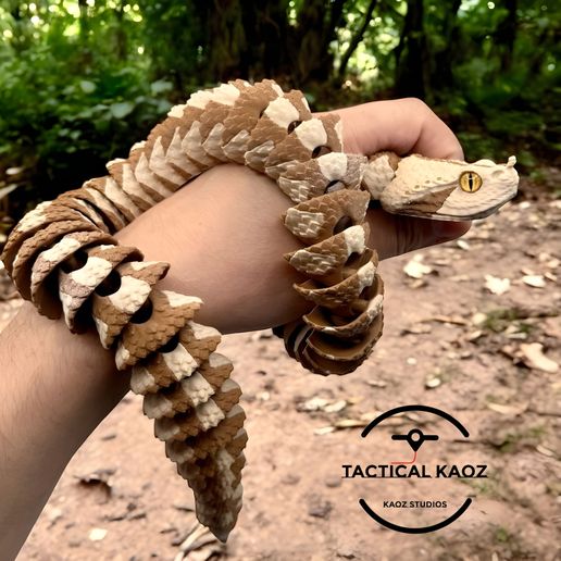 👁️ Articulated Gaboon Viper | Pre-Painted + Optional 8mm Glass Eye ...