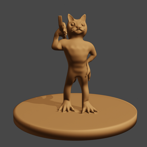 🐱 Cat with a Crowbar・ STL File for ・Cults